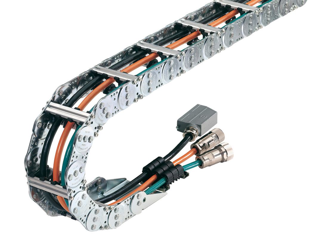 Solid steel cable carriers for drilling machines | TSUBAKI KABELSCHLEPP